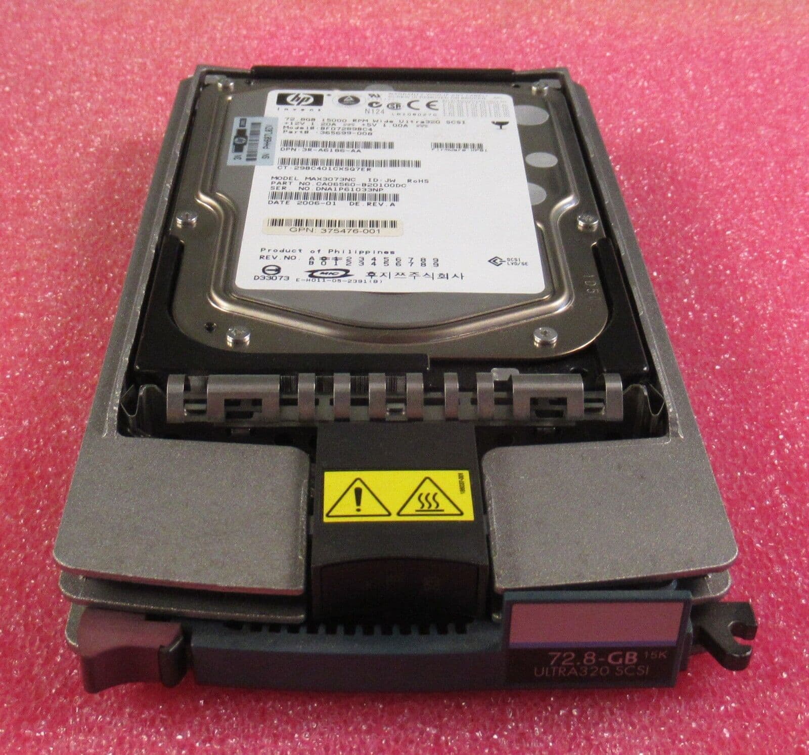 Cisco/HP BF07289BC4 365699-008 72 8GB 15K U320 3 5" 80 Pin Internal Hot ...