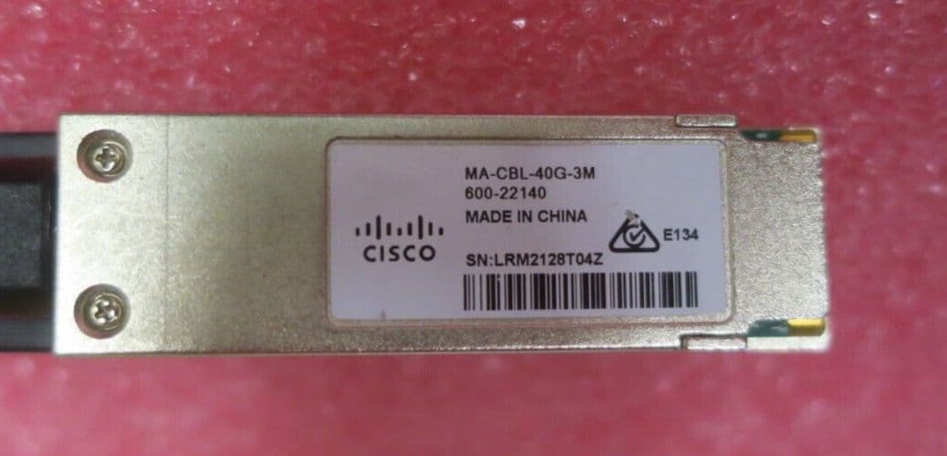 Cisco Meraki MA-CBL-40G-3M QSFP to QSFP 40Gb 3Metre Stacking Cable