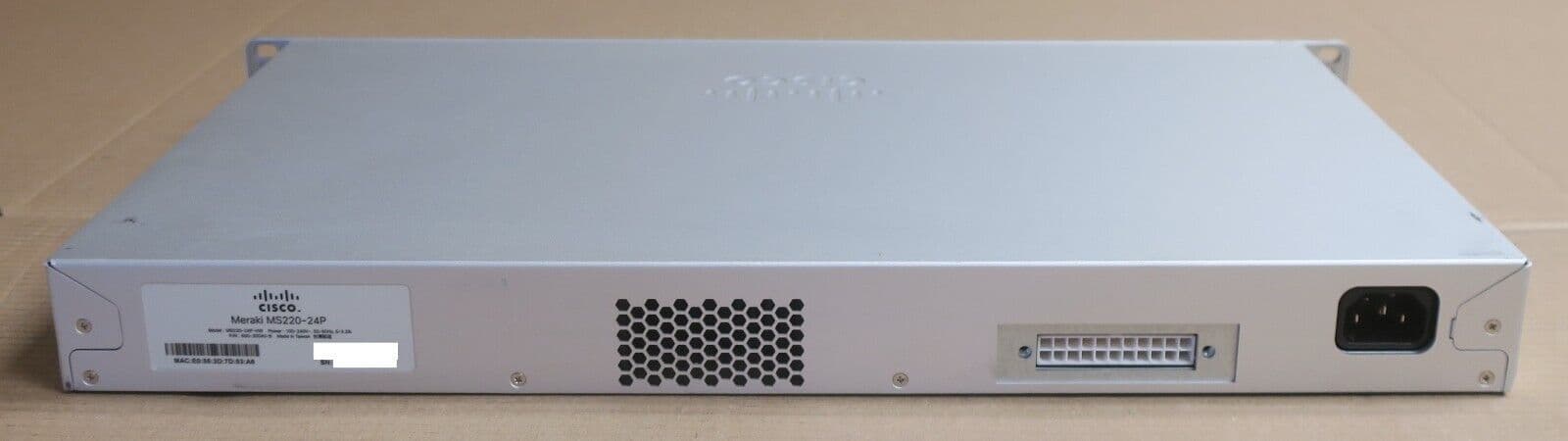 Cisco Meraki MS220-24P 20x 1GbE RJ45 4x Shared PoE Managed L2 Switch ...