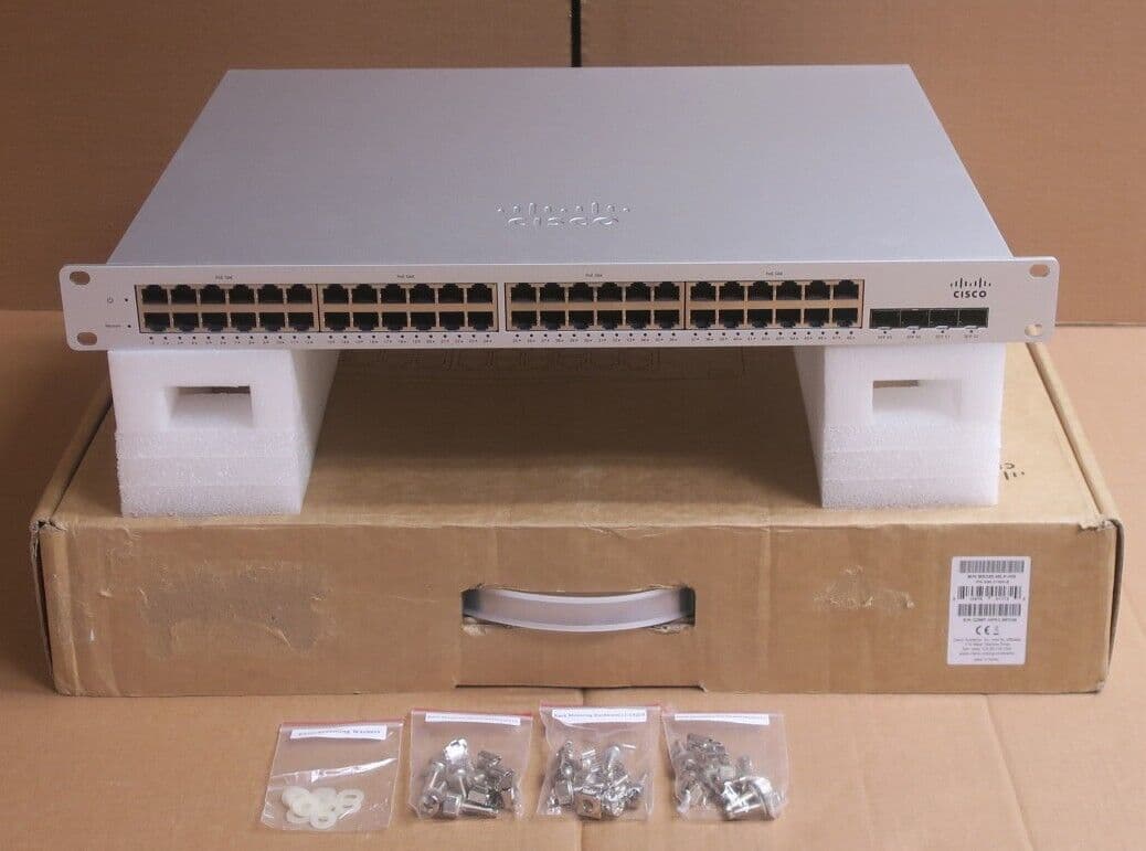 Cisco Meraki MS220-48LP 1U Cloud Switch 48x 1GbE POE 4x 1GbE SFP Port ...