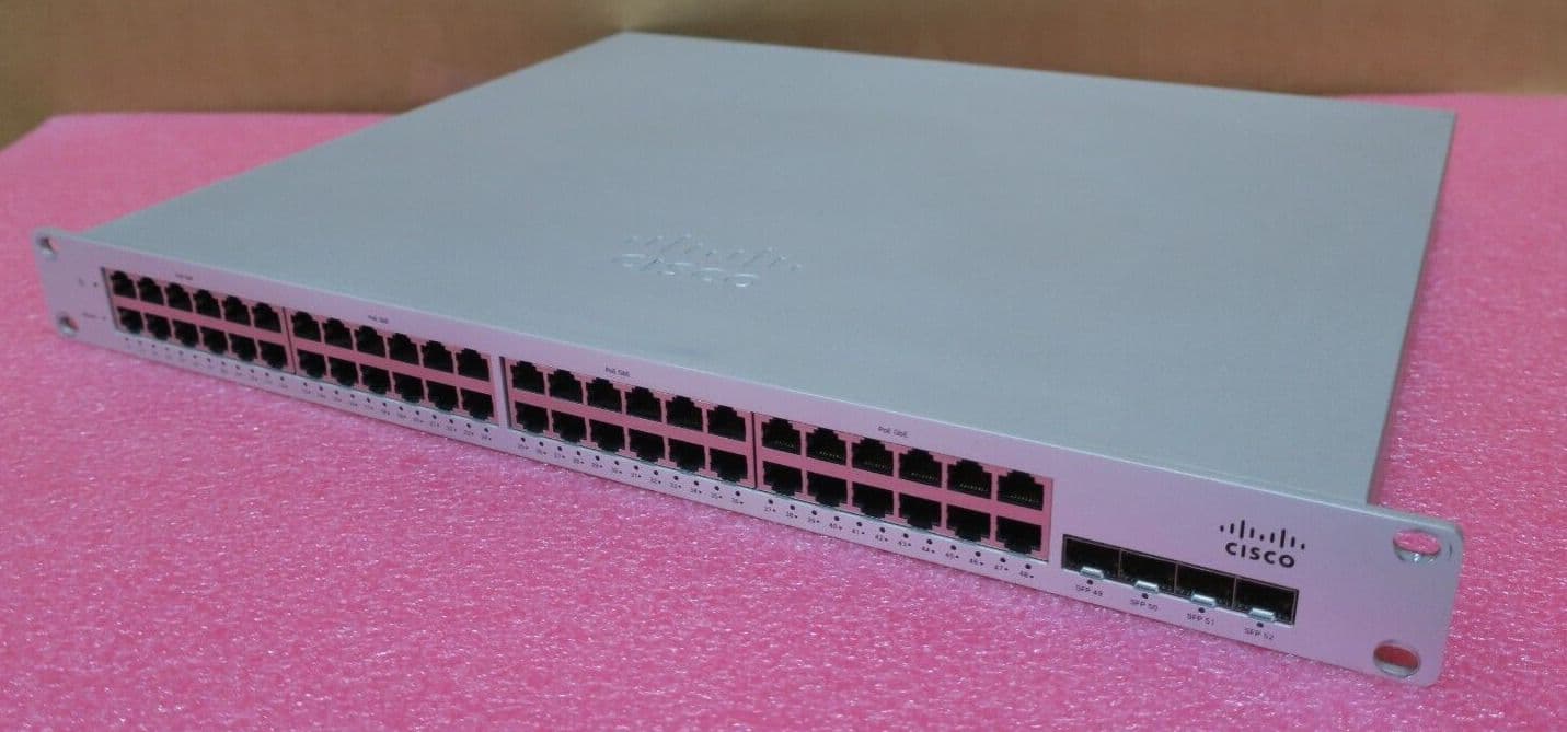 Cisco Meraki MS220-48LP 1U Cloud Switch 48xGigabit POE 4x1G SFP Ports ...