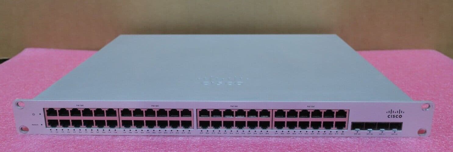 Cisco Meraki MS220-48LP 1U Cloud Switch 48xGigabit POE 4x1G SFP Ports ...