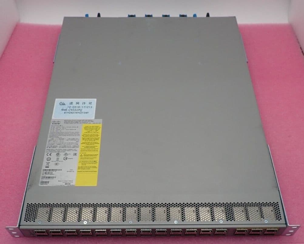 Cisco Nexus 9332PQ N9K-C9332PQ 32x 40GbE QSFP Port L3 1U B2F Managed Switch