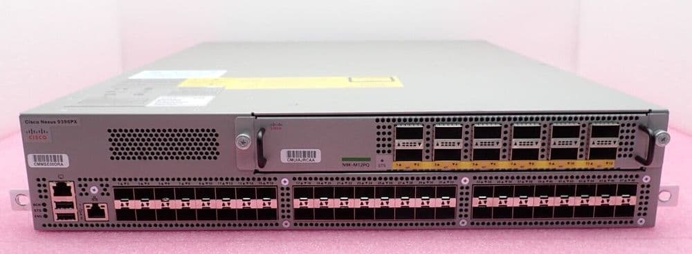 Cisco Nexus 9396PX N9K-C9396PX 48x 1/10GE SFP N9K-M12PQ 12x 40GE QSFP ...