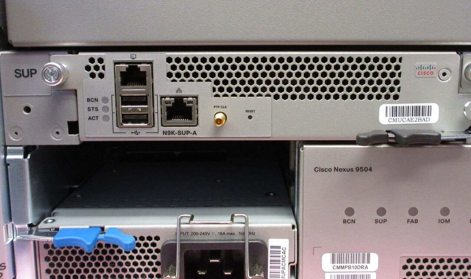 Cisco Nexus C9504 N9K-C9504 4-Slot Switch Chassis 2x N9K-SUP-A 2x N9K-SC-A