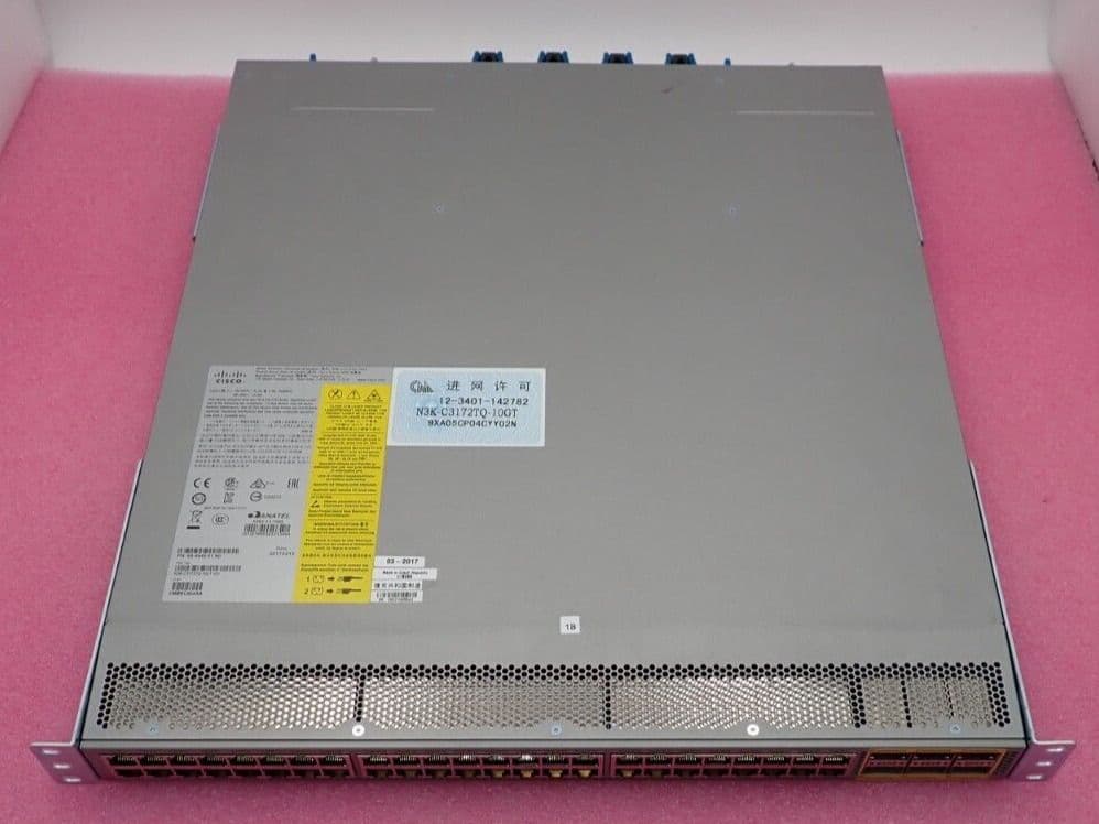 Cisco Nexus N3K-C3172TQ-10GT 48x 10GbE RJ45 6x 40Gb QSFP Port 1U Switch ...
