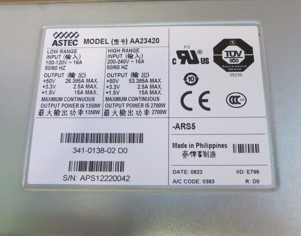 Cisco Power Supply Module PSU PWR-2700-AC/4 2700W AC AA23420