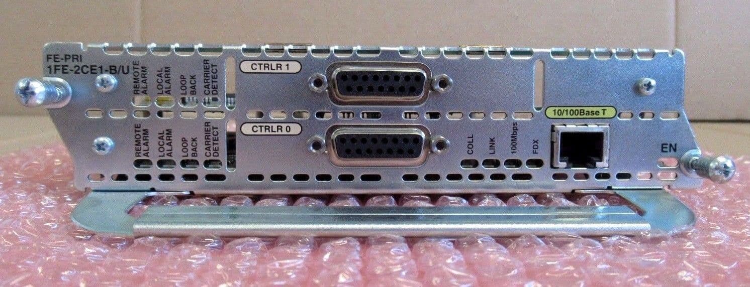 Cisco PRI 1FE-2CE1-B/U Card Dual Serial Module