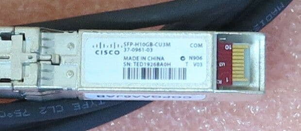 Cisco SFP-H10GB-CU3M SFP to SFP 3M 10GB/s Twin-Axial Stacking Cable 37 ...