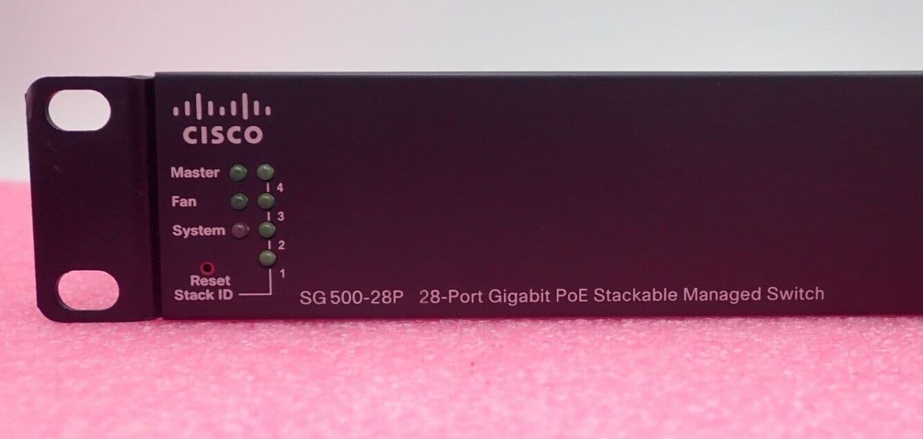 Cisco SG500-28P-K9 28 Port 1Gbps 24x RJ-45 POE 4x SFP 1U Managed Switch