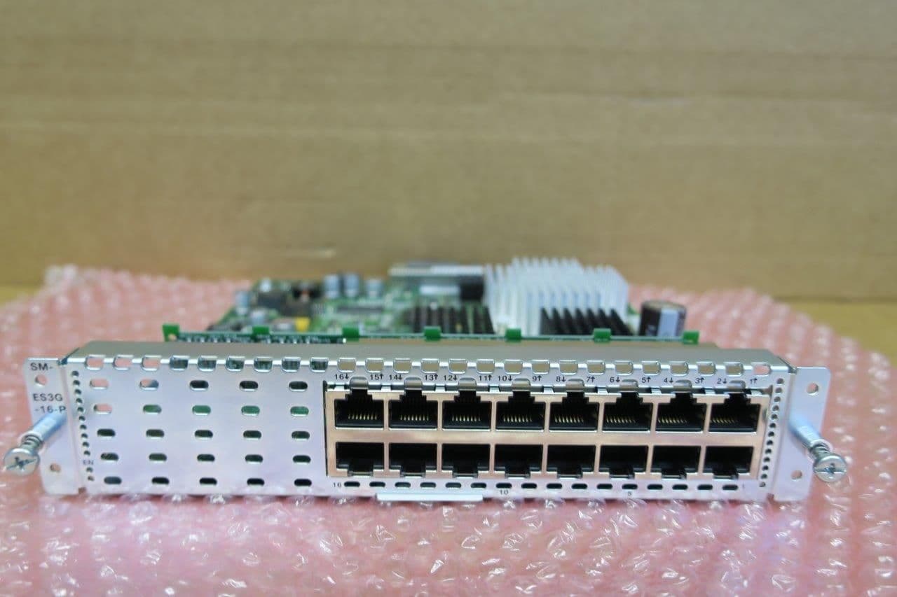 Cisco SM-ES3G-16-P 16x 10/100/1000 POE Gigabit Ethernet Router Service ...