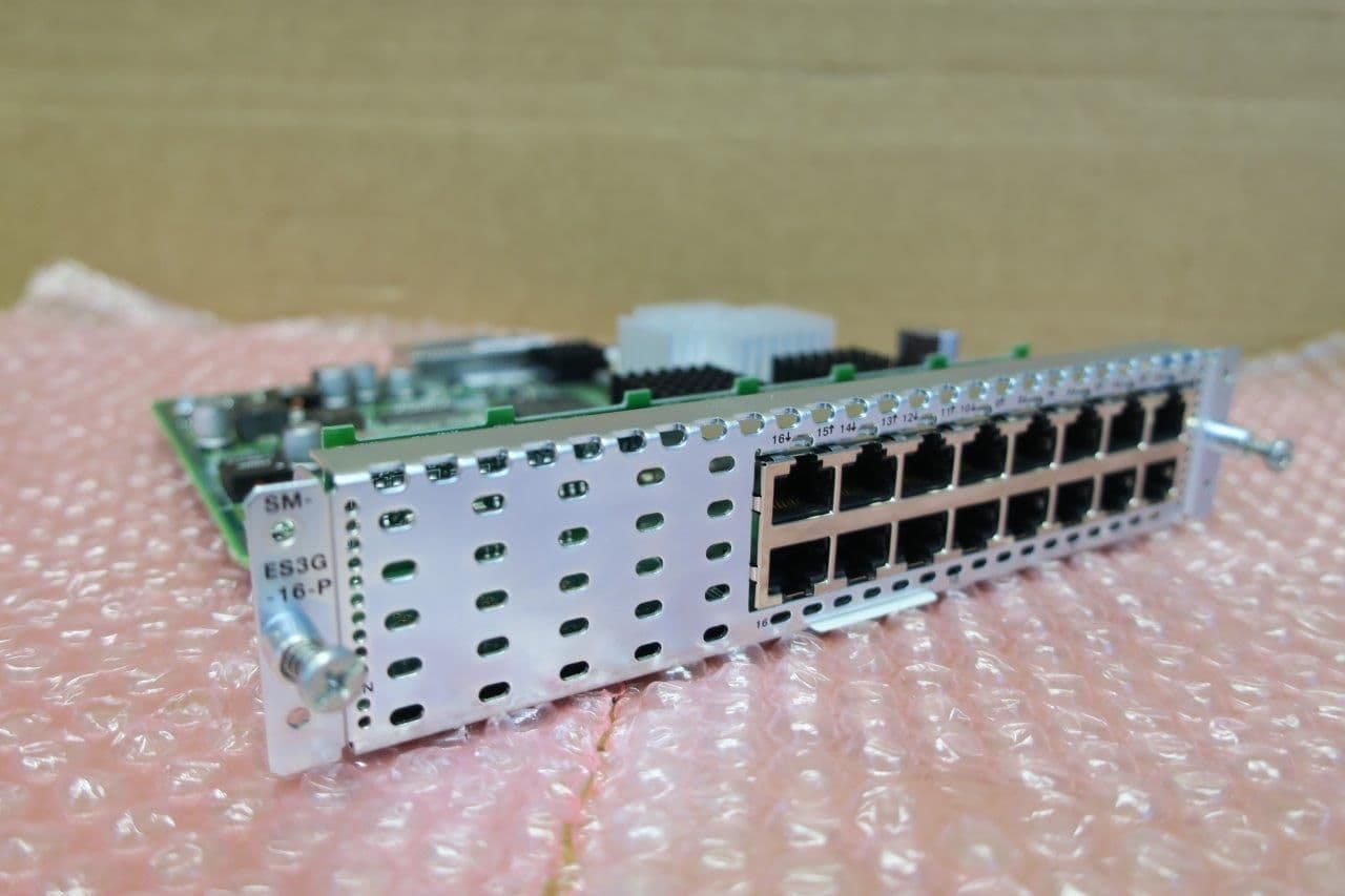 Cisco SM-ES3G-16-P 16x 10/100/1000 POE Gigabit Ethernet Router Service ...