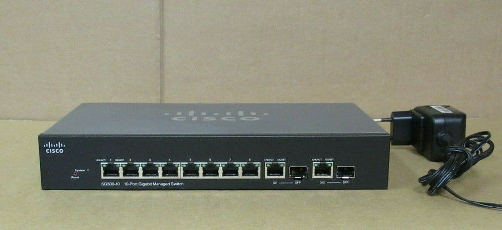 Cisco Small Business SG300-10 10 Port SRW2008-K9 Managed Gigabit Ethernet Switch