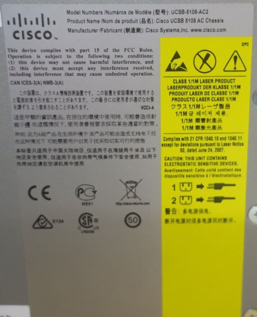 Cisco UCS 5108 6x B200 M3 Blade Servers 8x E5-2660v2 4x E5-2680v2 ...