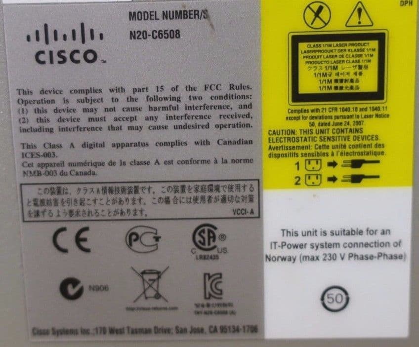 Cisco UCS 5108 Chassis w/4xPSU/8xFAN/2xUCS 2204XP/8x B200 M2/M3 Blade ...