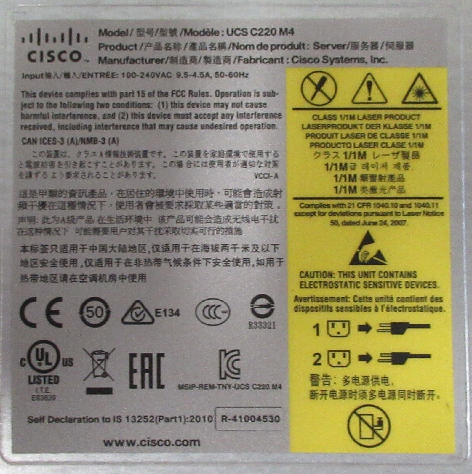 Cisco UCS C220 M4 UCSC-C220-M4S 8x 2 5" SAS Bay Dual SFP MLOM 1U Rack ...