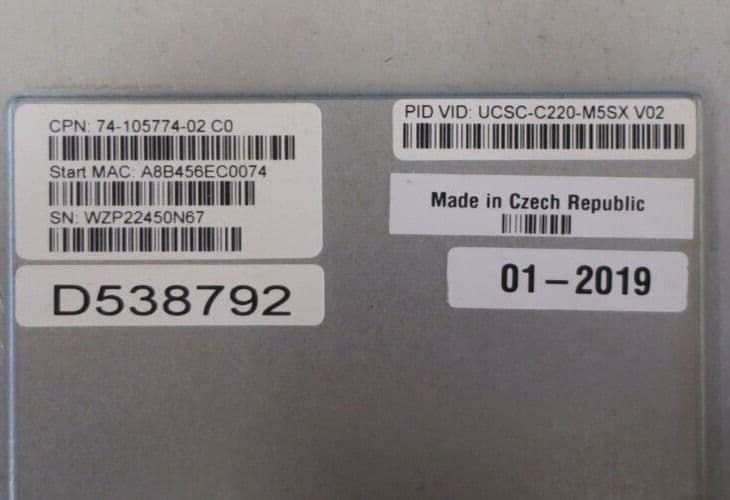 Cisco UCS C220 M5 UCSC-C220-M5SX 2x Scalable CPU 24-DIMM 10x 3 5" Bay ...