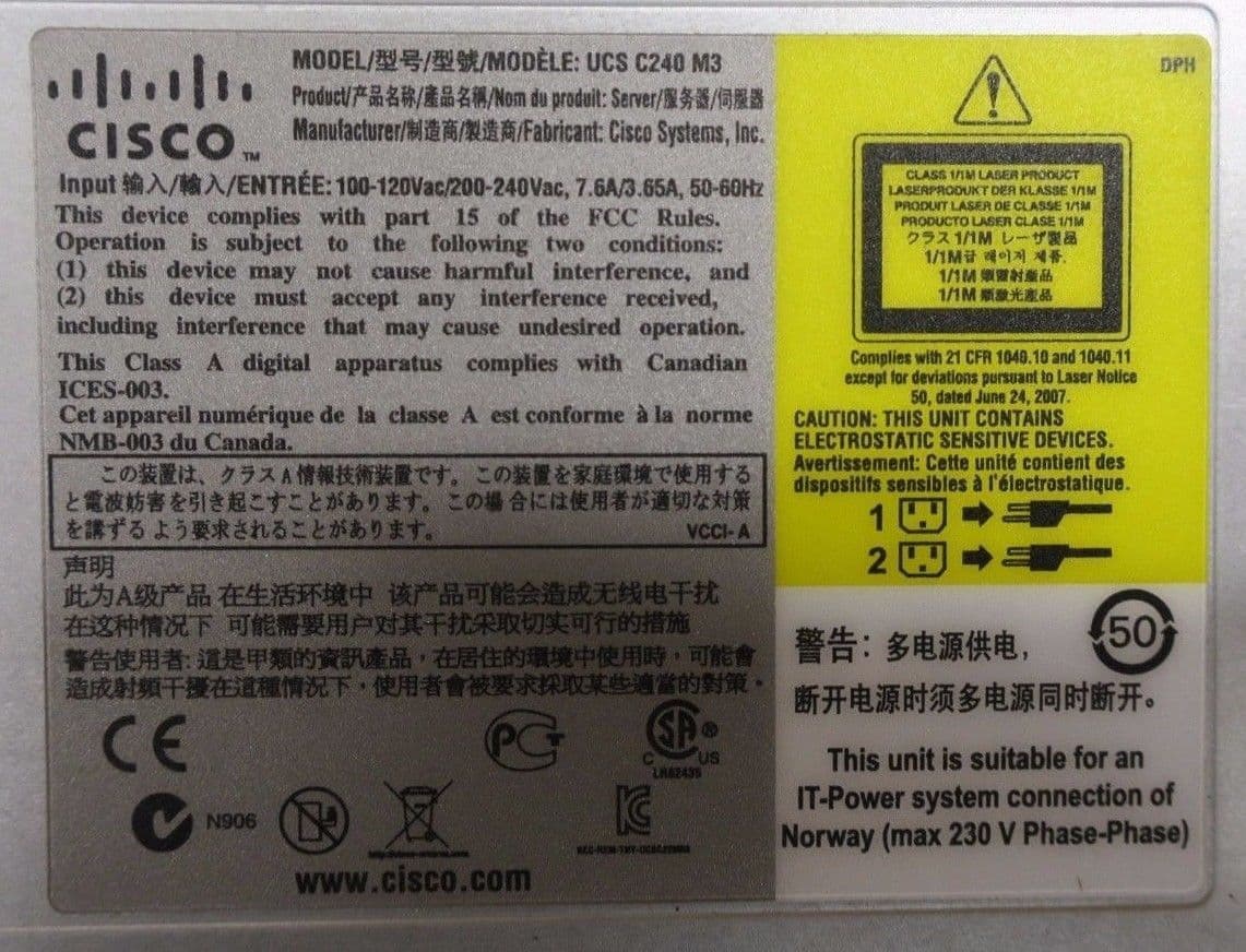 Cisco UCS C240 M3 2x 8-Core Xeon E5-2680 2 7GHz 48GB 11 4TB SAS 2U Rack ...