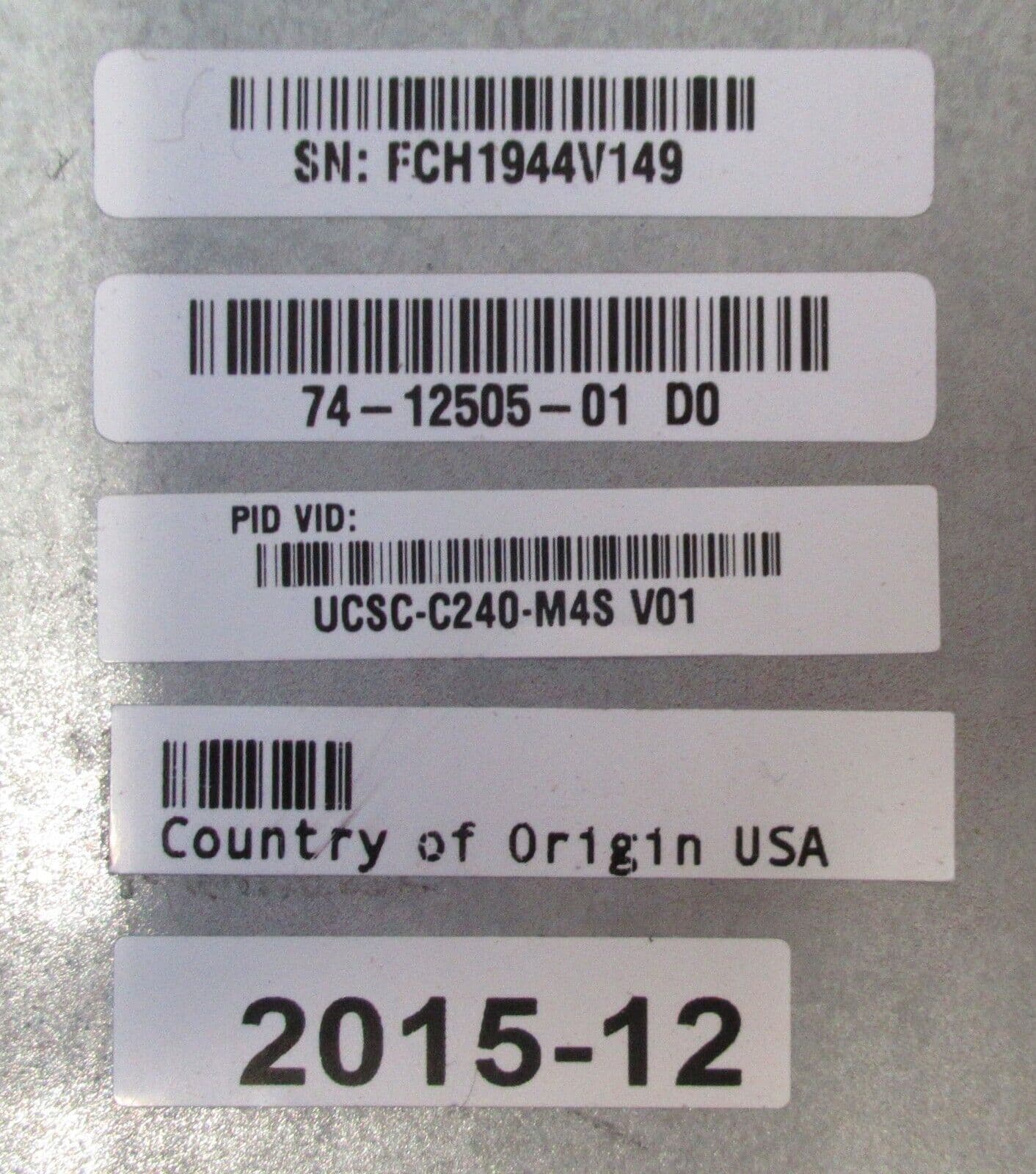 Cisco UCS C240 M4 2x E5-2623v3 32GB ram 8x 2 5" UCSC-C240-M4S 2U CTO Server