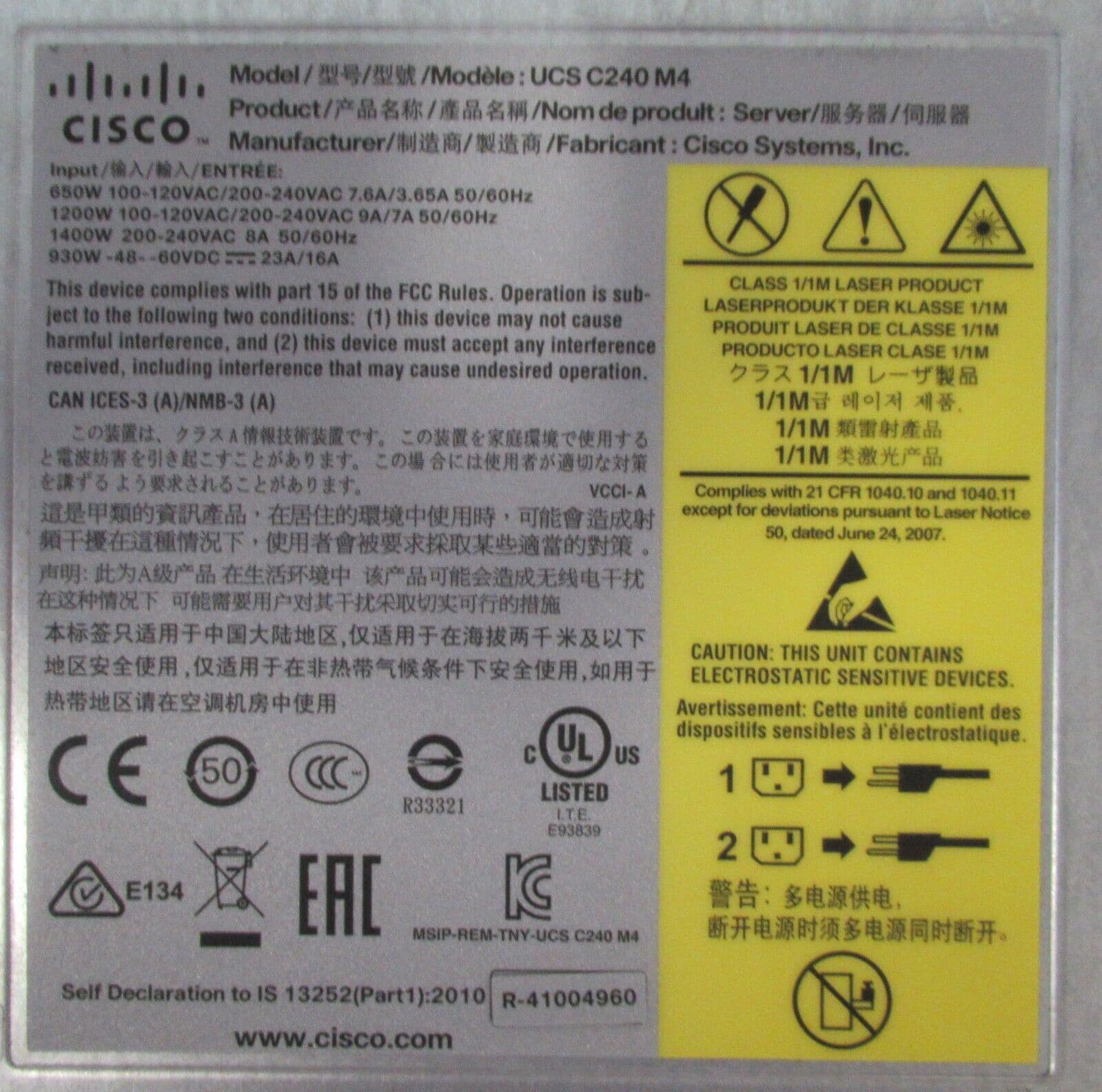 Cisco UCS C240 M4 2x E5-2640v4 10-Core CPU 128GB Ram 10 x 300GB 2U Rack ...