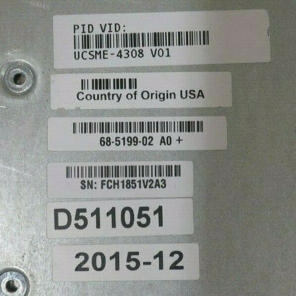Cisco UCS M4308 Chassis 8x UCS M142 Compute Cartridge 2x E3-1240Lv3 ...
