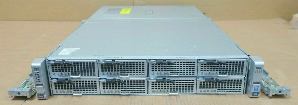 Cisco UCS M4308 Chassis 8x UCS M142 Compute Cartridge 8x E3-1240Lv3 ...