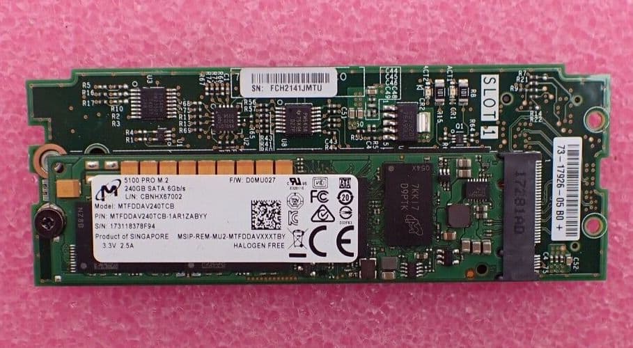 Cisco UCS-MSTOR-M2 Dual M 2 Storage Carrier 2x 240GB M 2 SATA SSD UCS ...