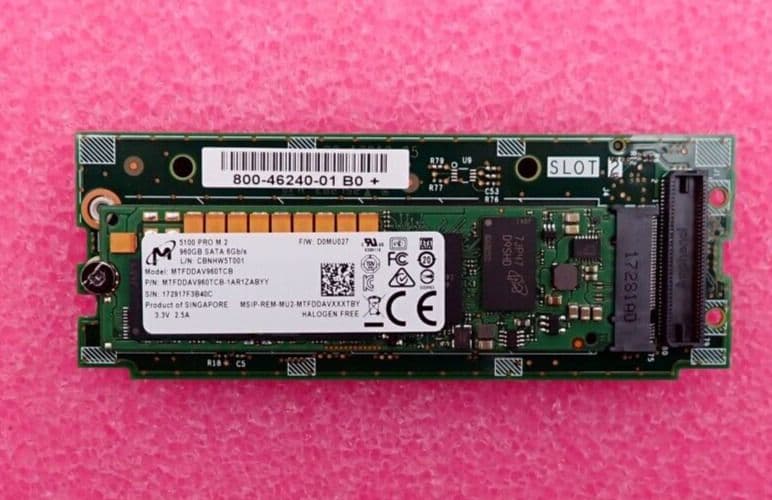 Cisco UCS-MSTOR-M2 Dual M 2 Storage Carrier 2x 960GB M 2 SATA SSD UCS ...