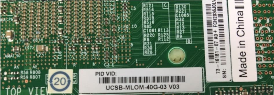 Cisco UCSB-MLOM-40G-03 UCS VIC 1340 2-Port 40Gb Modular LOM Interface Card