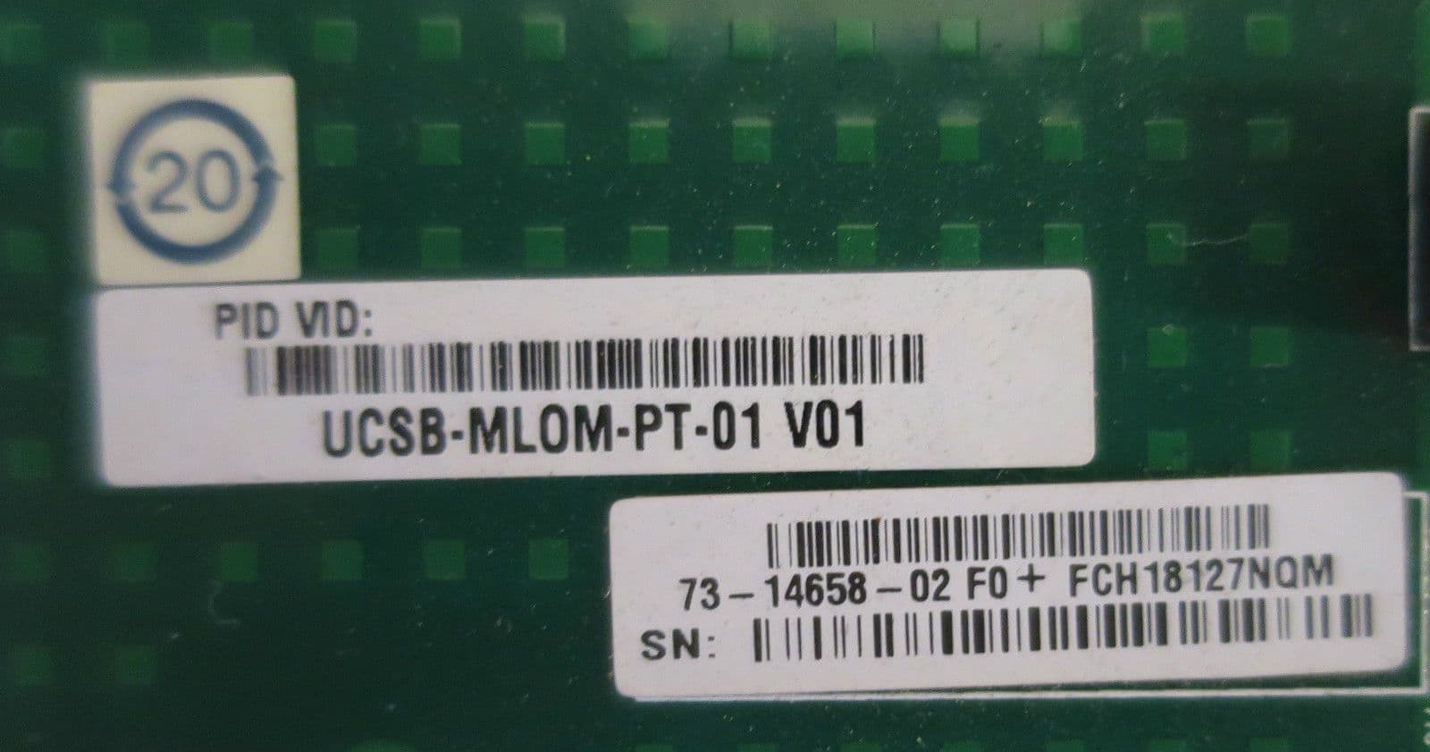 Cisco UCSB-MLOM-PT-01 UCS VIC 1240 4 Port 10Gb Interface Card M3 Blade ...
