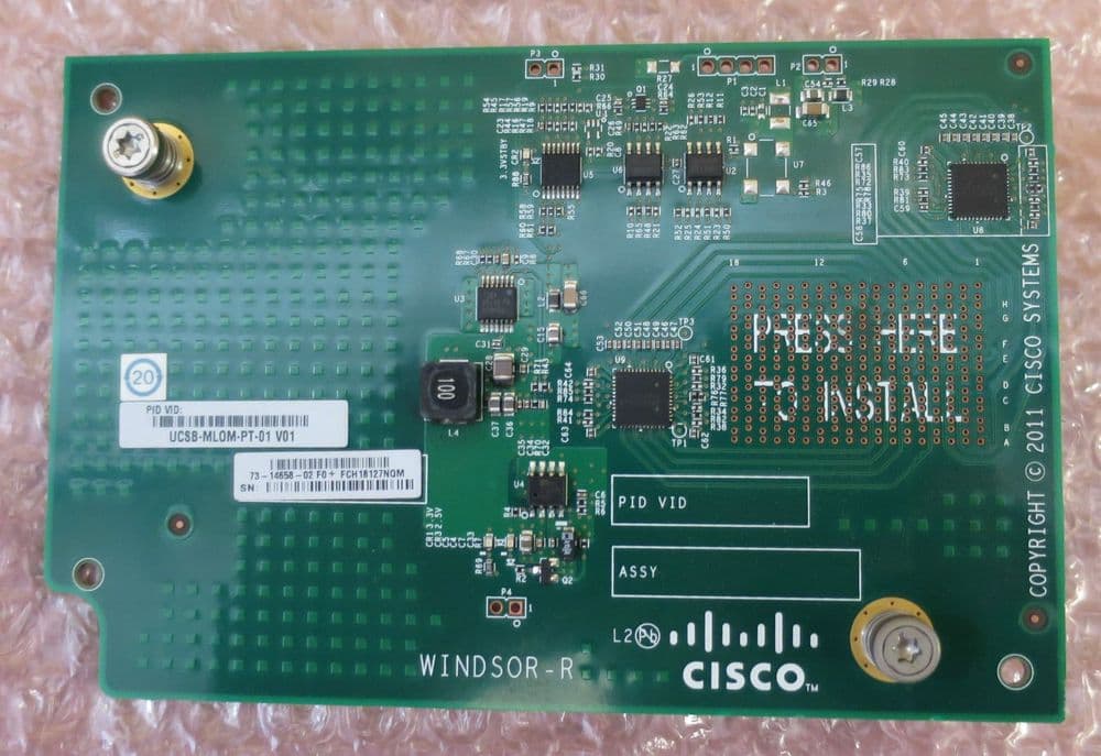 Cisco UCSB-MLOM-PT-01 UCS VIC 1240 4 Port 10Gb Interface Card M3 Blade ...