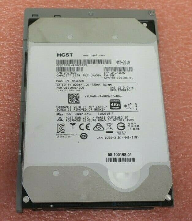 Cisco UCSC-C3X60-10TB 10TB SAS 12Gb/s 3 5" 7 2K Hard Drive HDD For UCS C3160