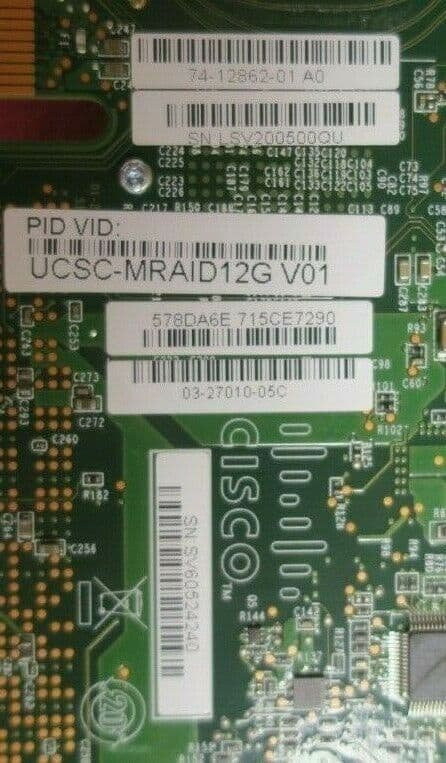Cisco UCSC-MRAID12G SAS 12Gb/s RAID Controller Card With 1GB Cache 74-12862-01