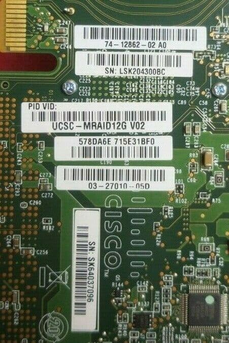 Cisco UCSC-MRAID12G SAS 12Gb/s RAID Controller Card With 2GB Cache 74-12862