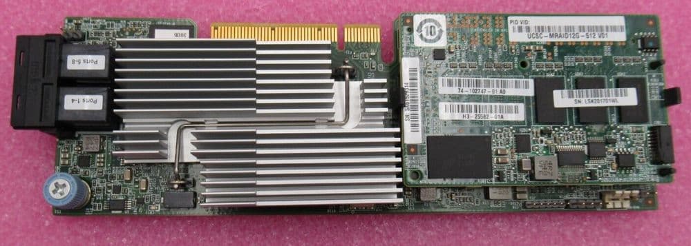 Cisco UCSC-MRAID12G V1 UCS 12Gb/s SAS RAID Controller 512MB Cache 74 ...