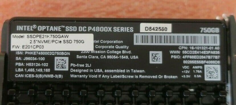 Cisco UCSC-NVMEXP-I750 750GB 2 5" NVMe PCIe Solid State Drive SSD Intel ...