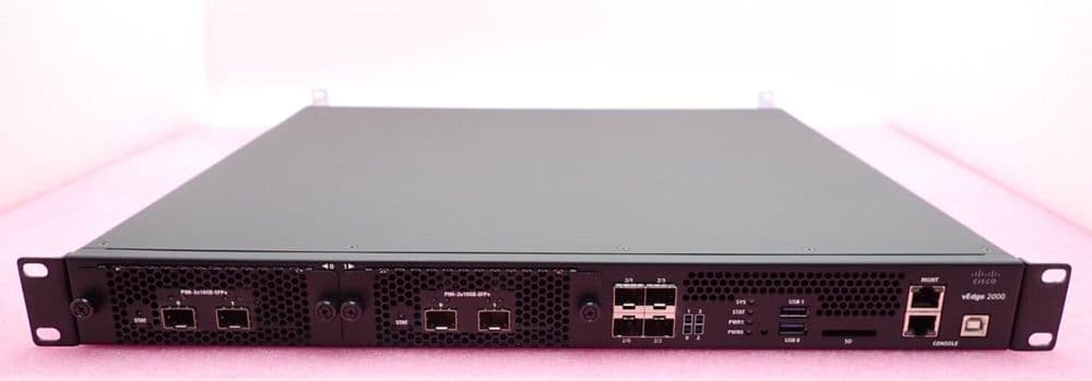 Cisco vEdge 2000 AC Base Router VEDGE-2000-AC-K9 2x PIM-2x10GE-SFP Modules