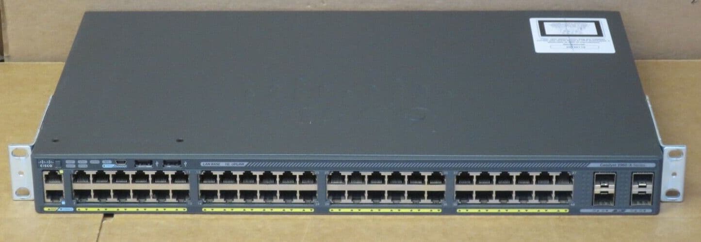 Cisco WS-C2960X-48TS-L 48xRJ45 10/100/1000 4xSFP Managed Stack Ethernet ...