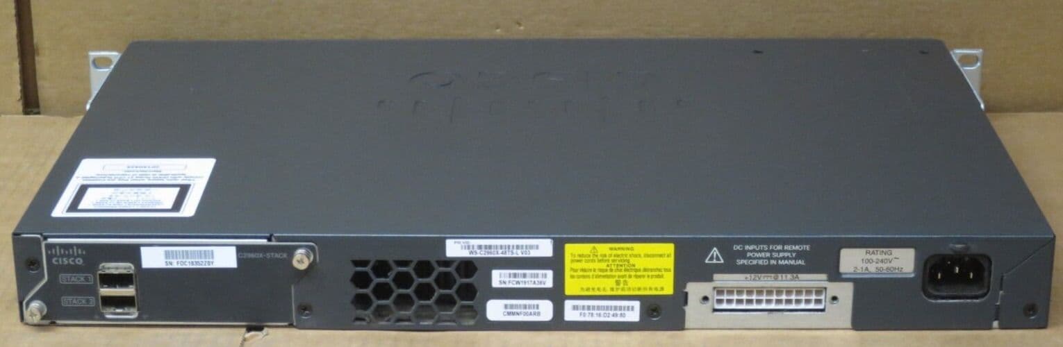 Cisco WS-C2960X-48TS-L 4x SFP 48xRJ45 10/100/1000 Managed Stack ...