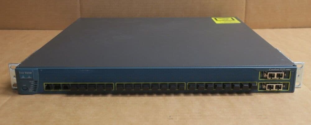 Cisco WS-C3550-24-FX-SMI Catalyst 3550-24 FX 24x 100FX MMF 2x 1GbE GBIC ...