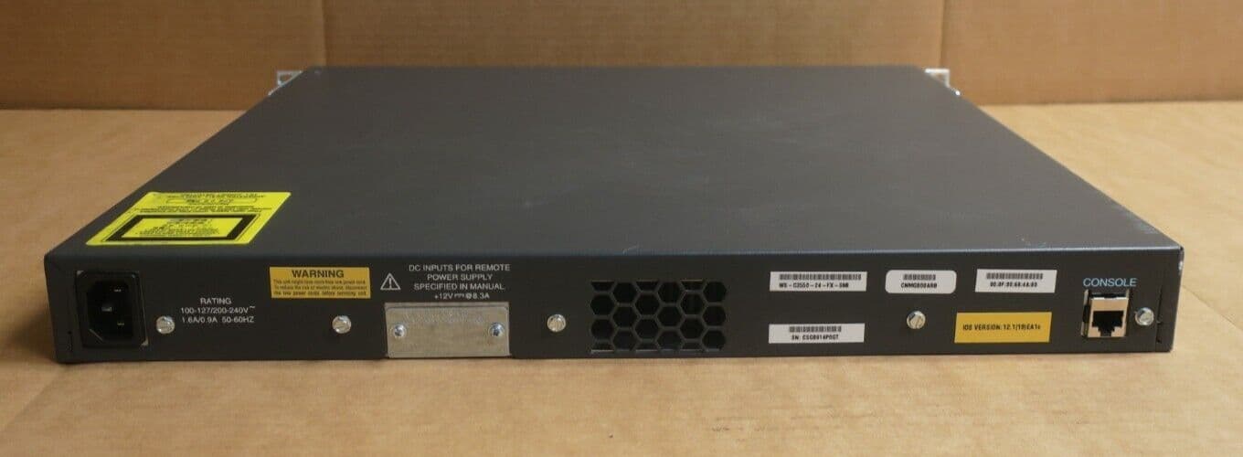 Cisco WS-C3550-24-FX-SMI Catalyst 3550-24 FX 24x 100FX MMF 2x 1GbE GBIC ...