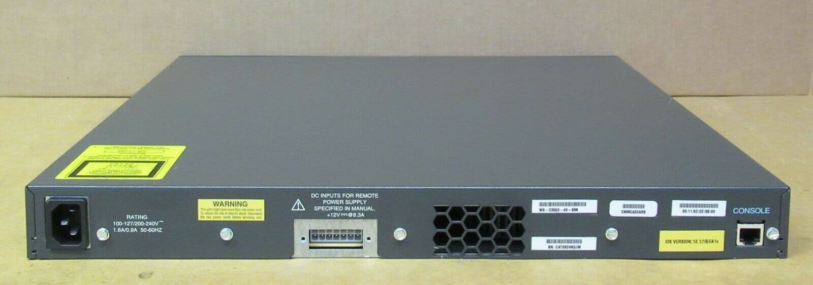 Cisco WS-C3550-48-SMI 3550 Ethernet Switch 48x 10/100 2x GBIC 1Gb Ports 1U