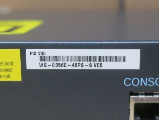 Cisco WS-C3560-48PS-S 48-Port PoE Fast Ethernet 4x 1Gb SFP L3 Managed ...