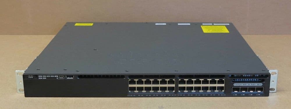 Cisco WS-C3650-24PS-S 24 Port Gigabit POE IP Base L3 Manage 1U Switch