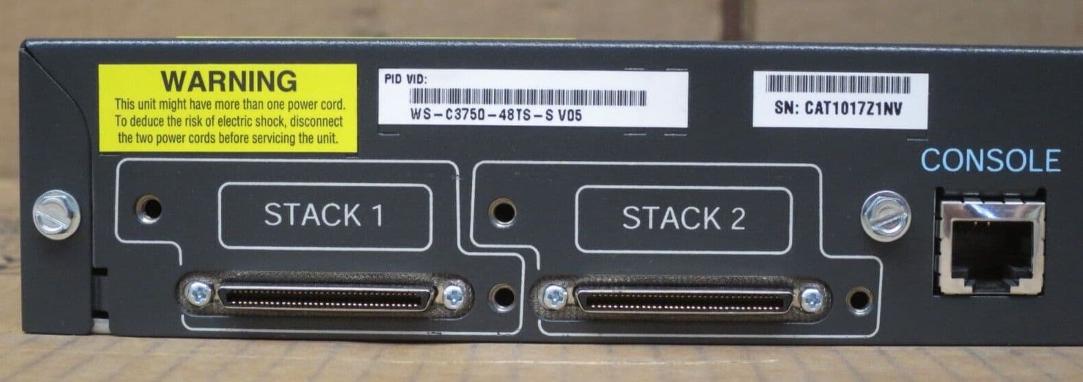 Cisco WS-C3750-48TS-S 48-Port 10/100 Quad 1Gbe SFP Managed Stackable 1U Switch