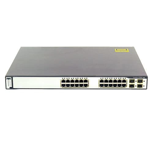 Cisco WS-C3750G-24T-S 3750 24-Port Stackable Gigabit Network Switch