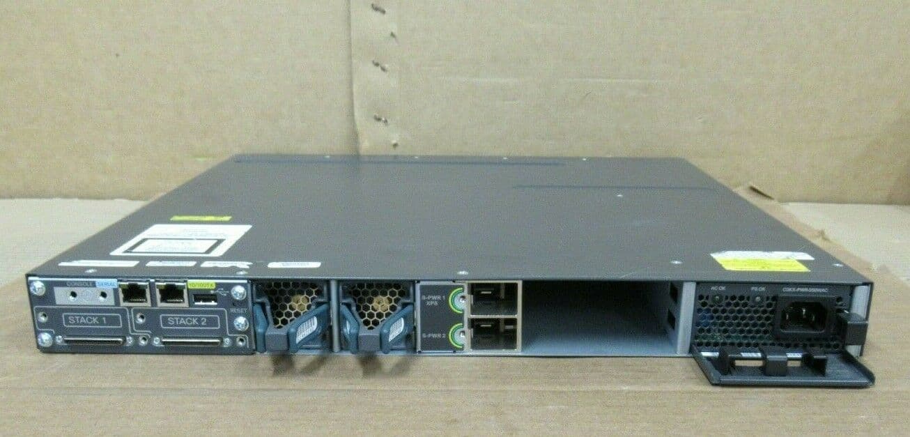 Cisco WS-C3750X-12-E 12Port Gigabit Fibre 1U Rackmount Switch 1x C3KX ...