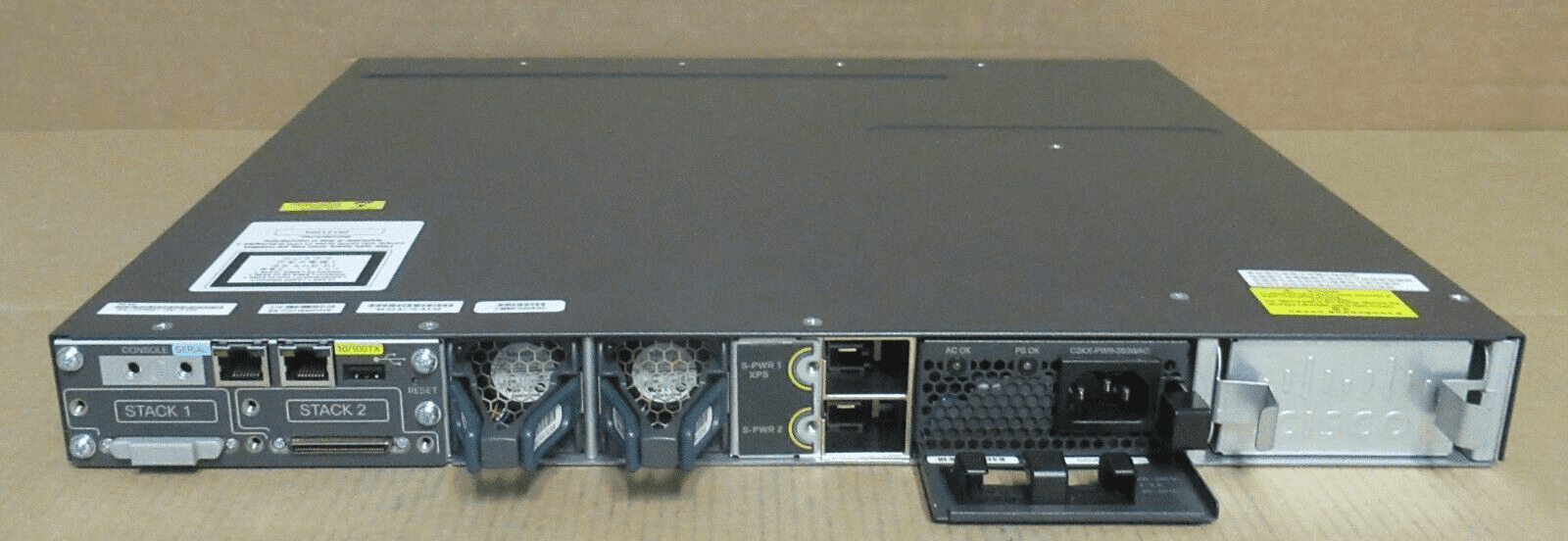 Cisco WS-C3750X-12S-E 12-Port Gigabit Ethernet Switch PSU C3KX-PWR-350WAC