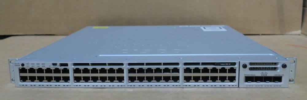 Cisco WS-C3850-48T-S 48-P GbE L3 Managed Stack Switch Network 2PS C3850-NM-4-10G