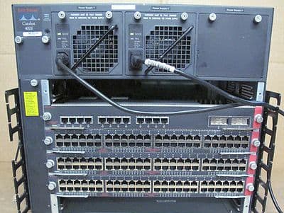Cisco WS-C4006 Series Catalyst 4006 WS-X4412-2GBT X4148-RJ Switch ...